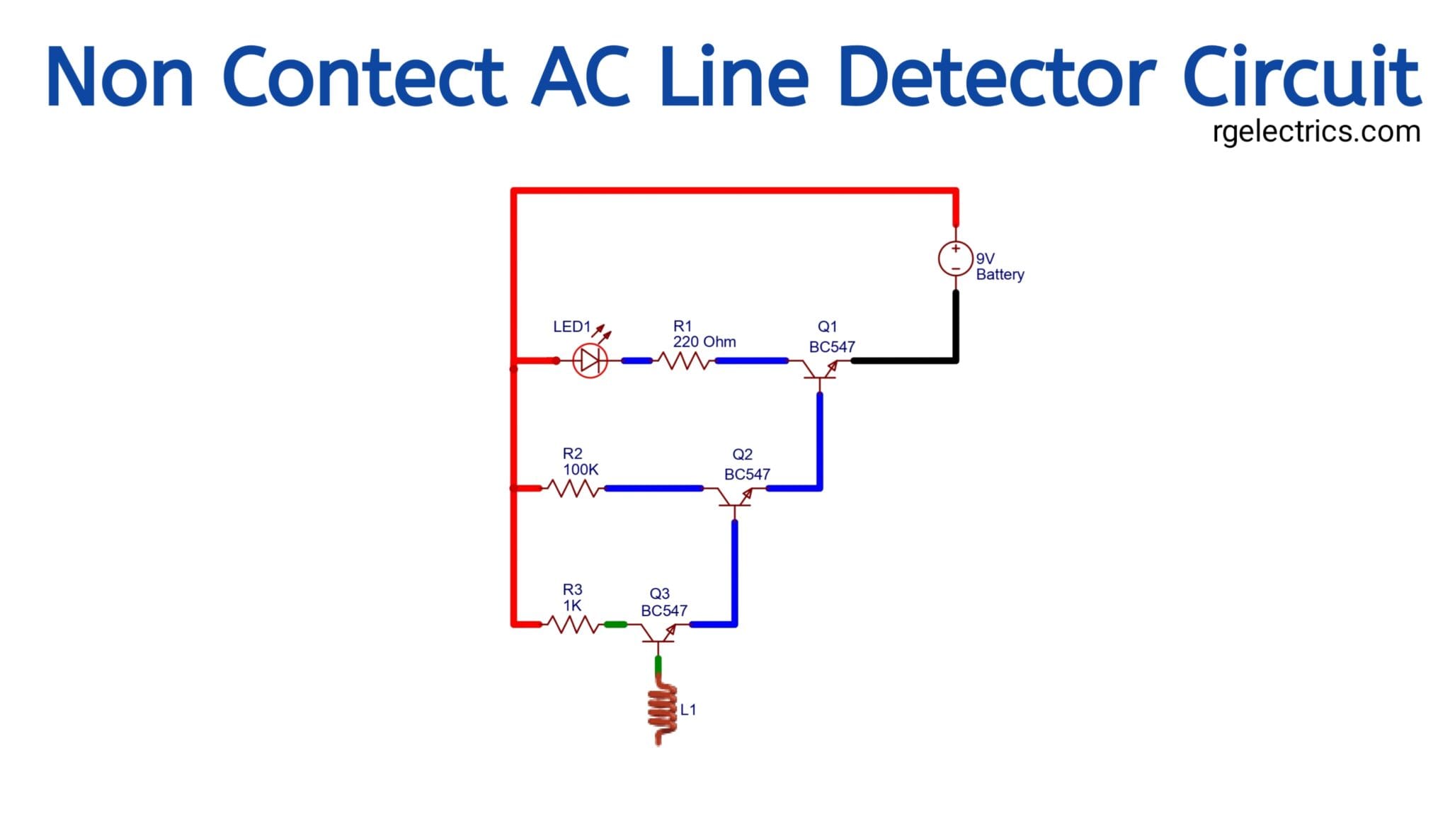 Non Contect AC Line Voltage Detector Circuit — RG Electrics