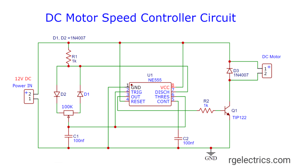 12V DC Motor Speed Controller Circuit — RG Electrics