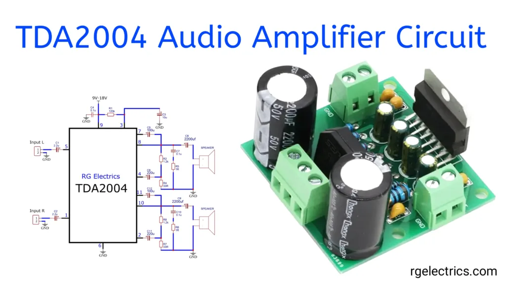 TDA2004 10W Stereo Audio Amplifier Circuit — RG Electrics