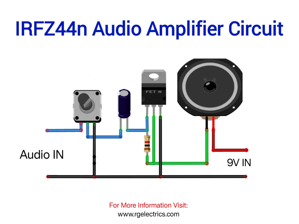 IRFZ44n Audio Amplifier Circuit — RG Electrics