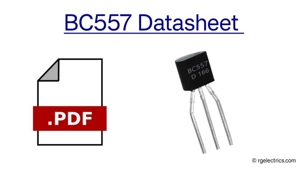 BC557 PNP Transistor Datasheet — RG Electrics
