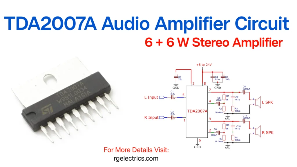 TDA2007A 6+6W Stereo Audio Amplifier Circuit — RG Electrics