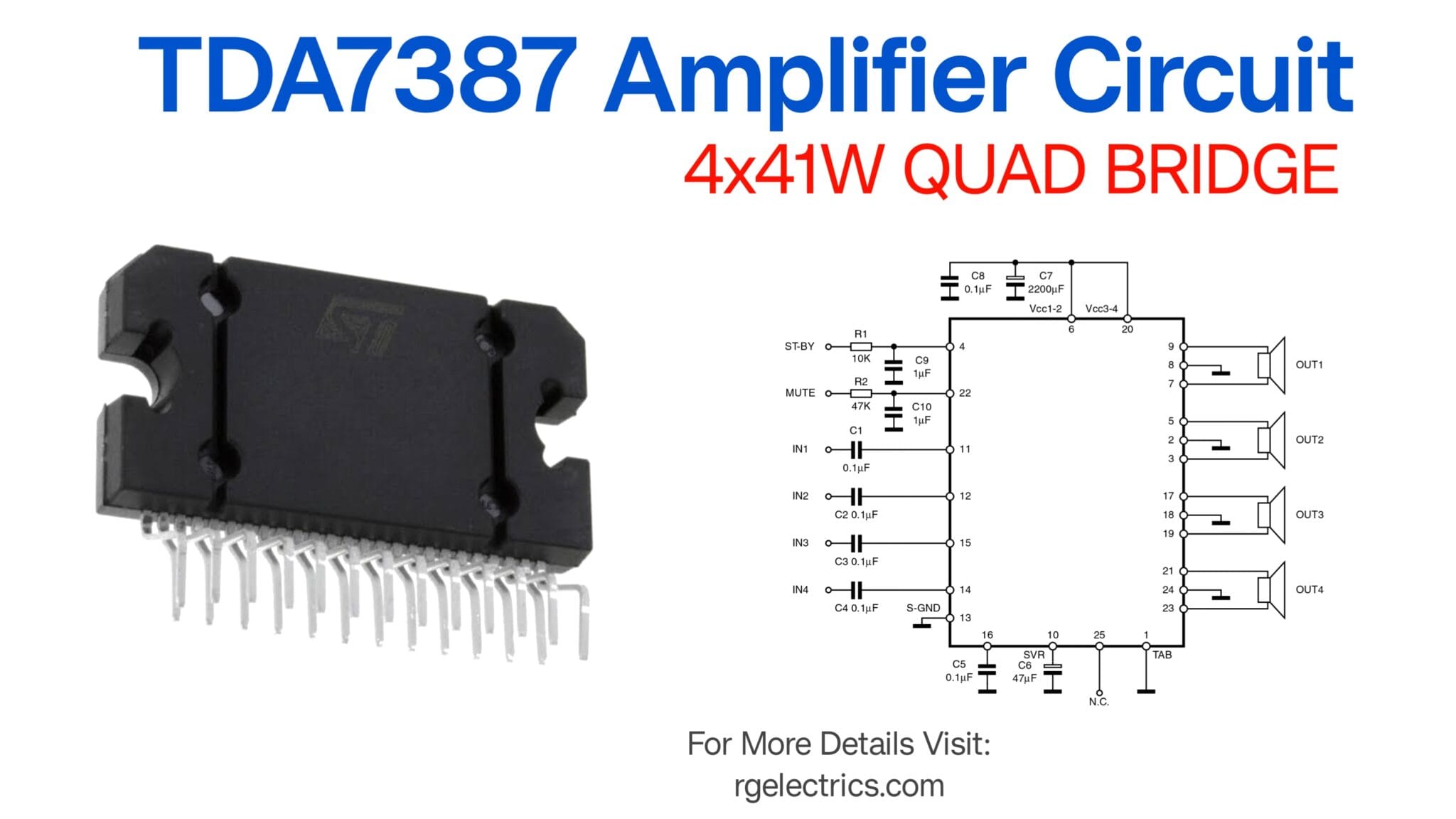 Bluetooth Audio Amplifier Circuit using PAM8403 — RG Electrics