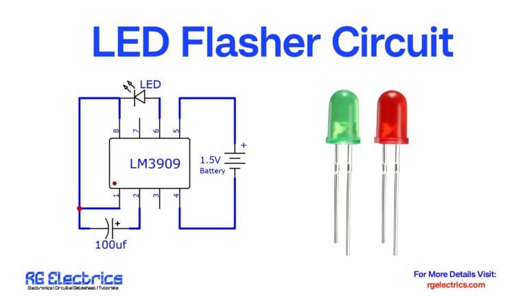 Simple LED Flasher Circuit using LM3909 — RG Electrics