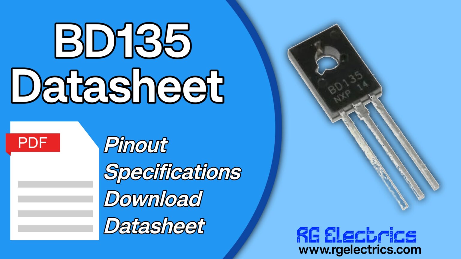 BC548 NPN Transistor Datasheet, Pinout, details — RG Electrics